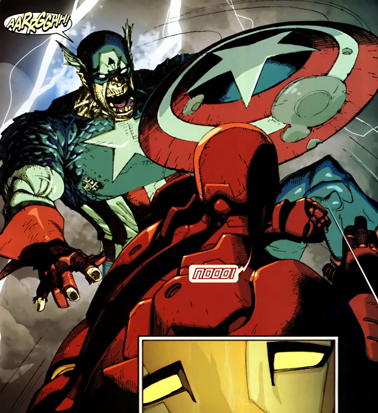 Zombie Captain America Vs Iron Man | MyConfinedSpace