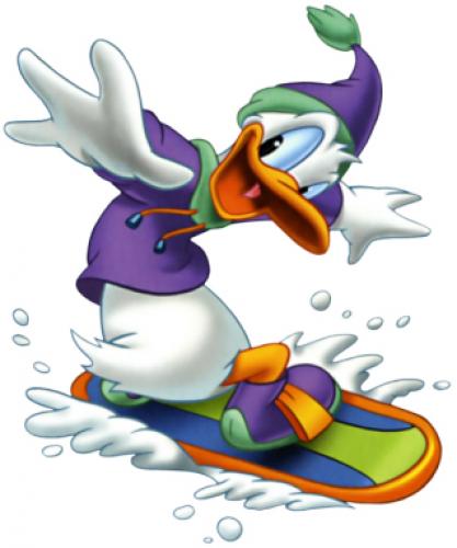 Donald Duck Snowboarding - MyConfinedSpace