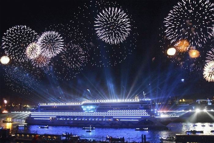 Cruise Ship Fireworks - MyConfinedSpace
