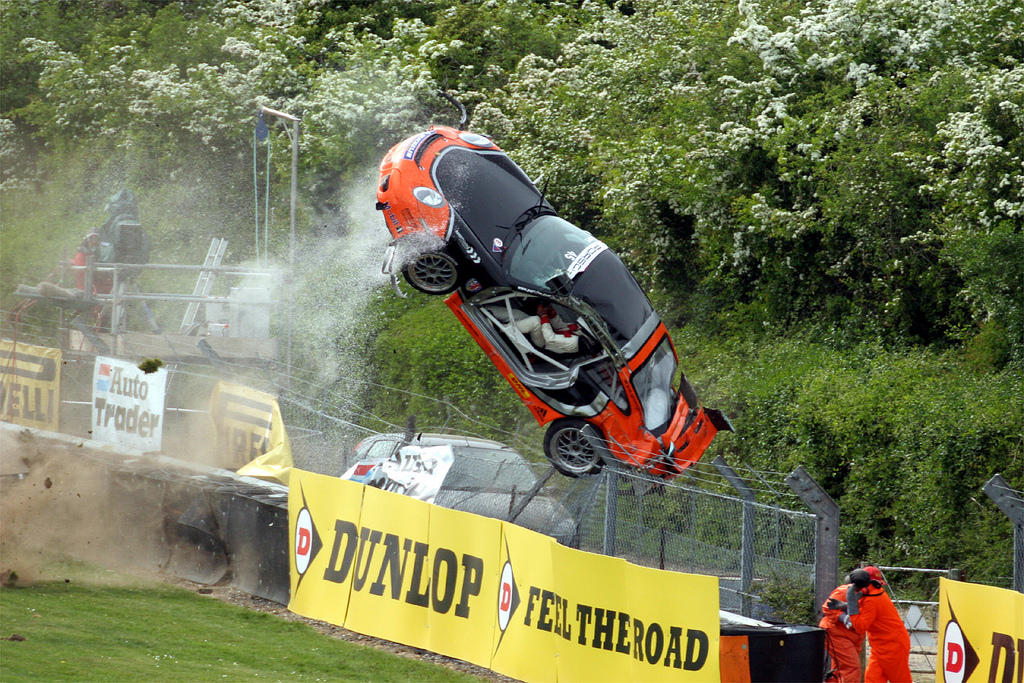 Moto Racing Car Flip Over Fence - MyConfinedSpace