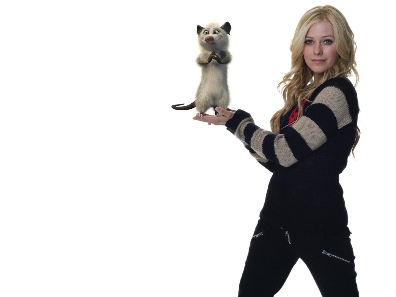 Avril Lavigne And her Pet racoon - MyConfinedSpace