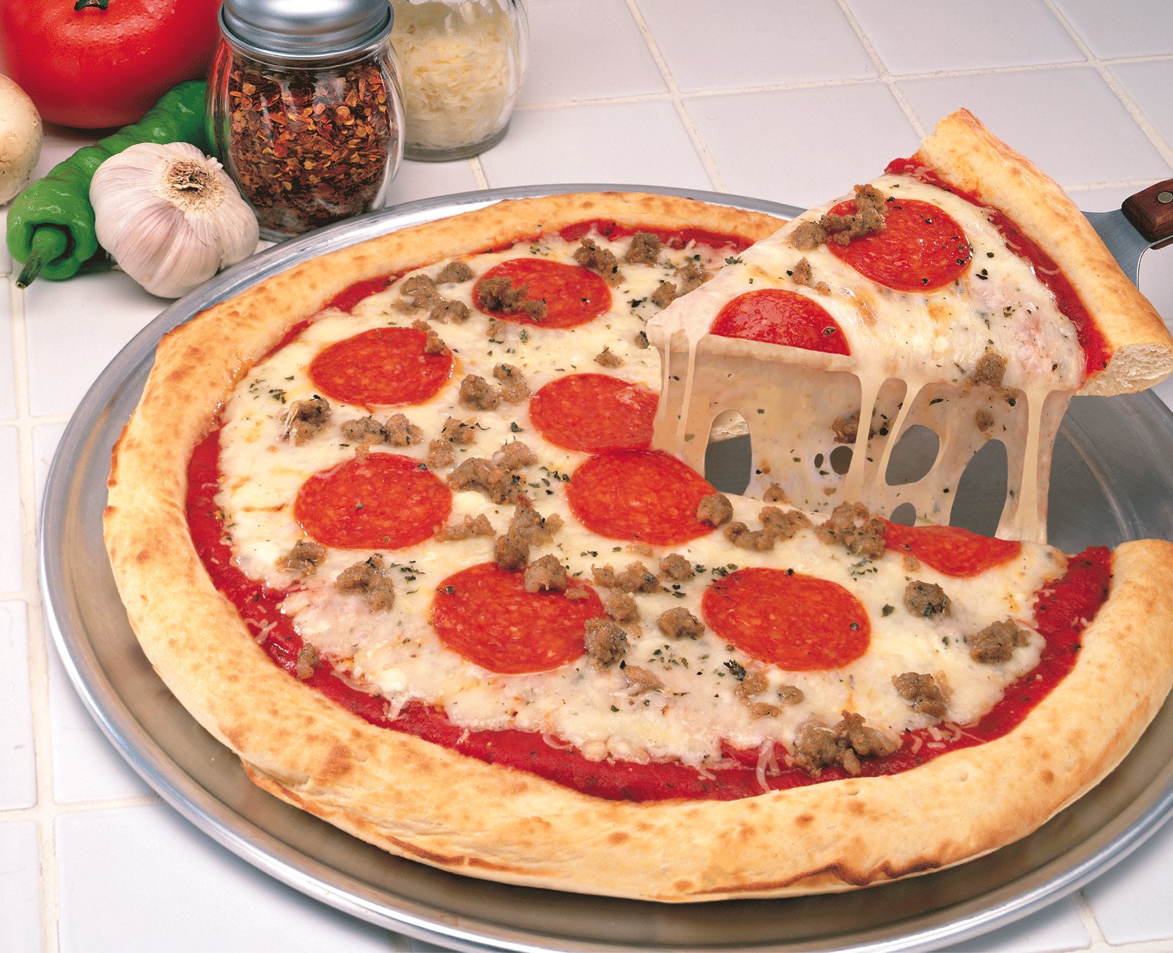 cheesy pizza - MyConfinedSpace