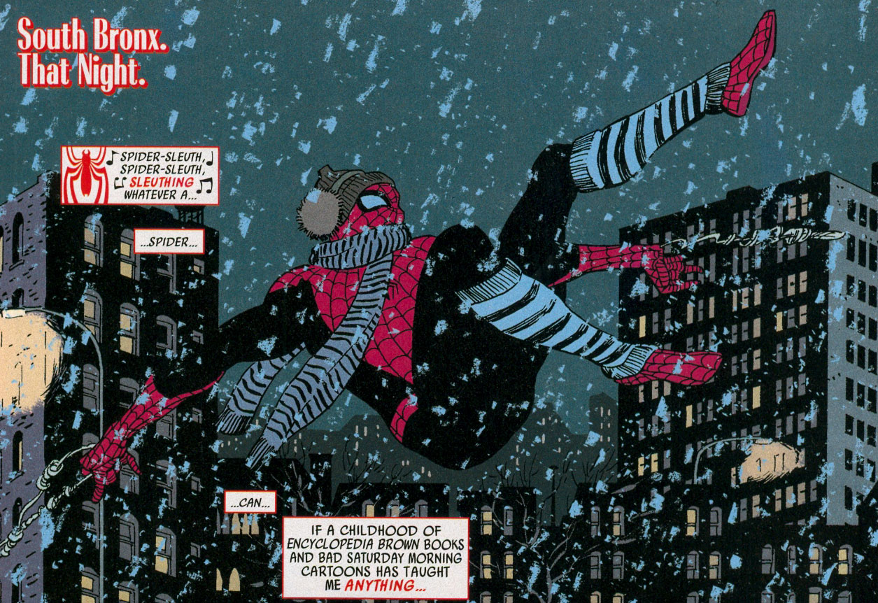spider-man in winter clothing - MyConfinedSpace