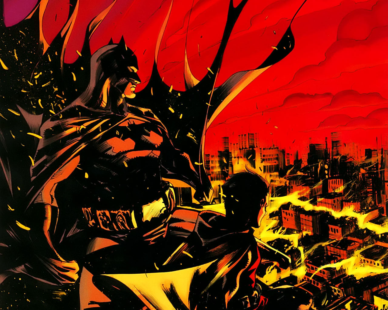 batman and robin watch gotham burn | MyConfinedSpace