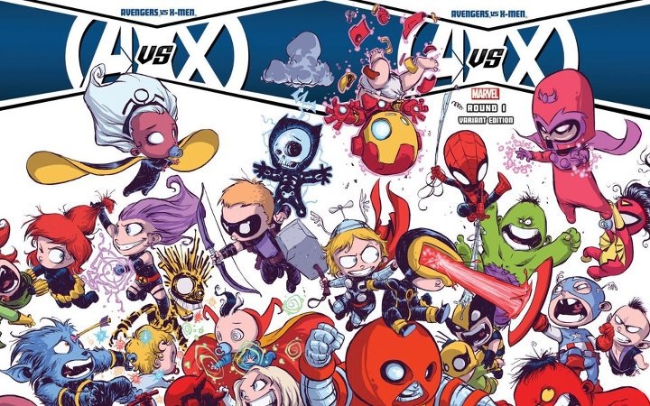 chibi avengers vs x-men - MyConfinedSpace