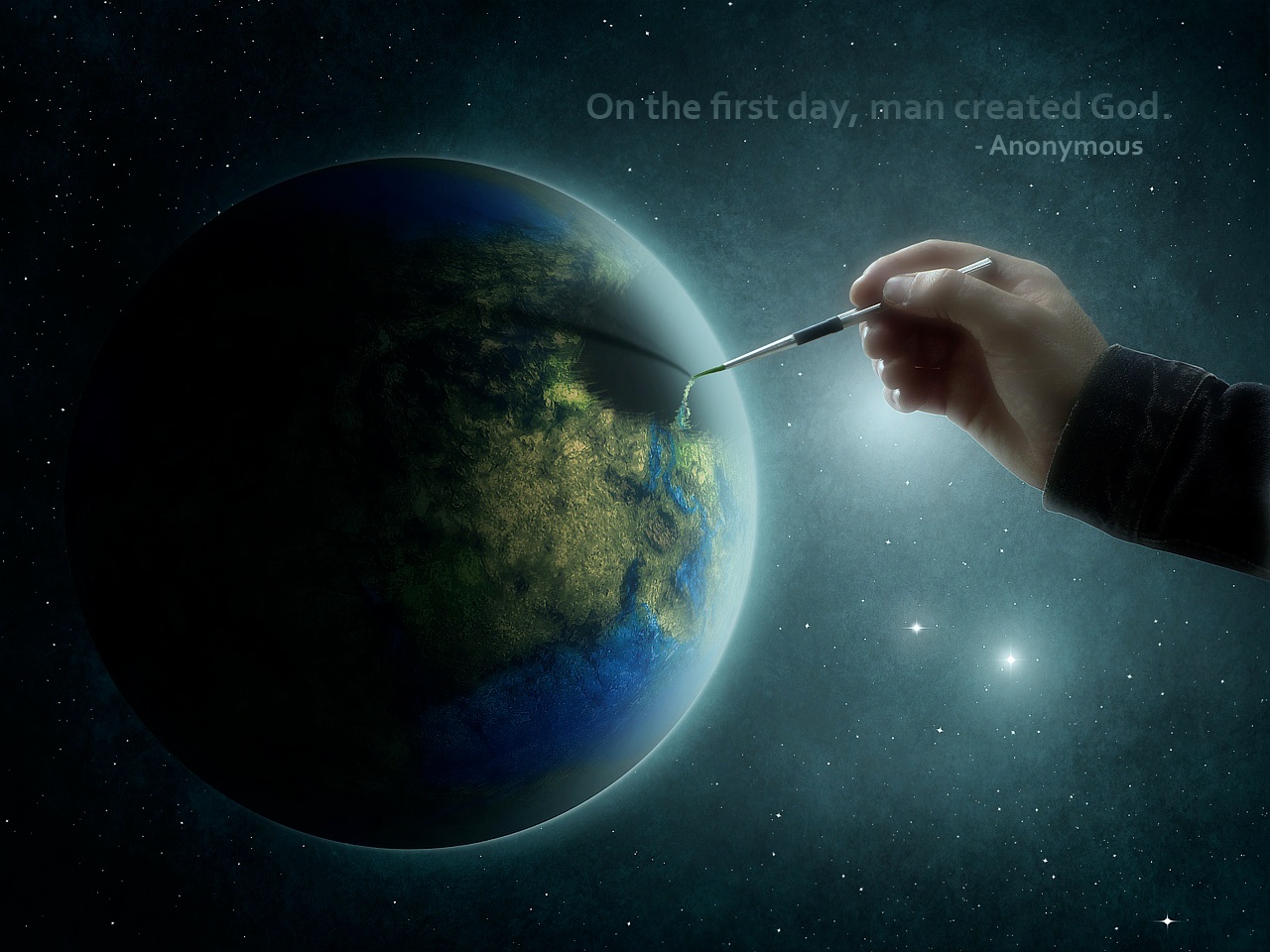 on the first day, man created god - MyConfinedSpace