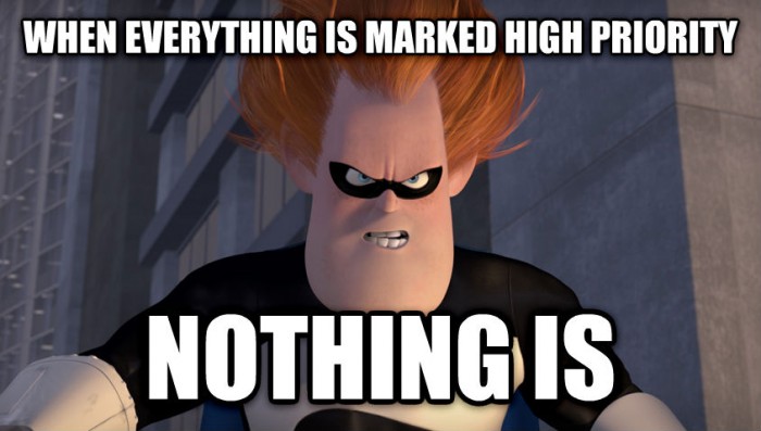 when is everything is marked high priority - NOTHING IS - MyConfinedSpace