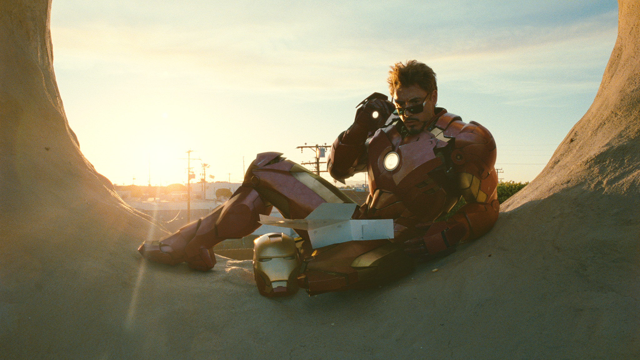 Iron man eats some donuts - MyConfinedSpace