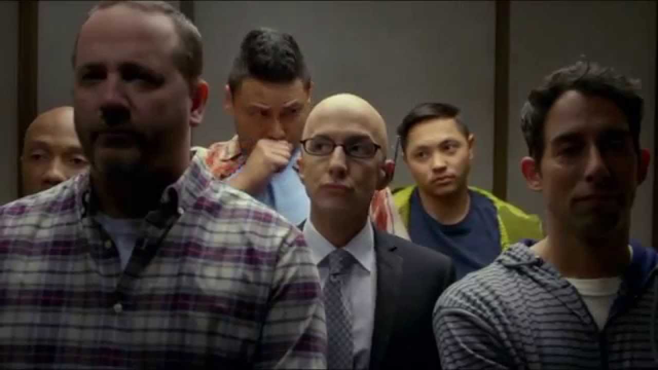 Community - Dean (Jim Rash) Ambushed by Elevator Paintball Custodians ...