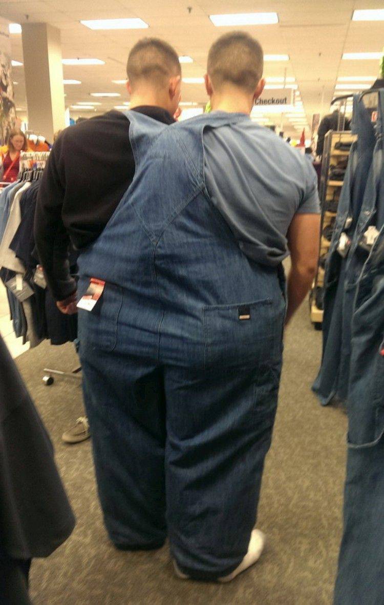 Two men in one pants - MyConfinedSpace
