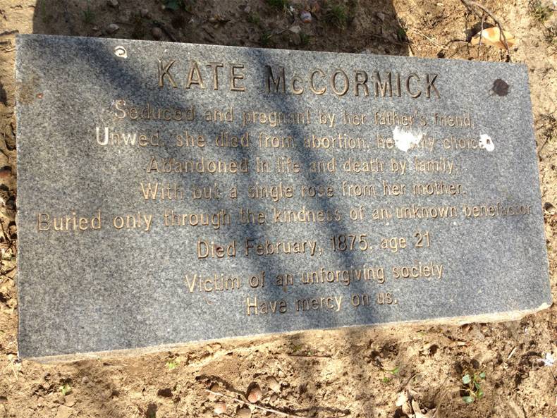 Kate McCormick Headstone - MyConfinedSpace