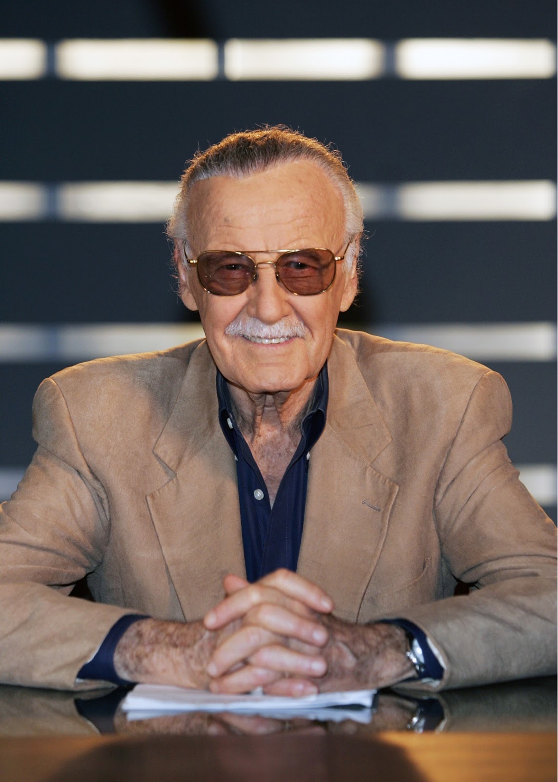 Stan Lee with glasses - MyConfinedSpace