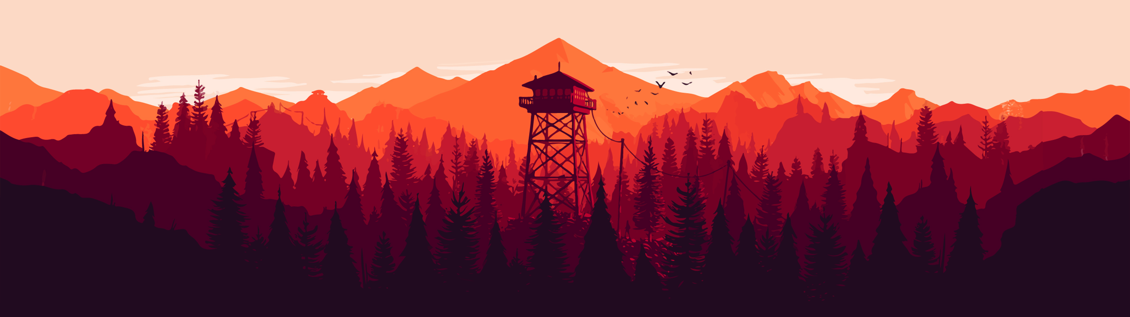 Firewatch dual monitor wallpaper | MyConfinedSpace