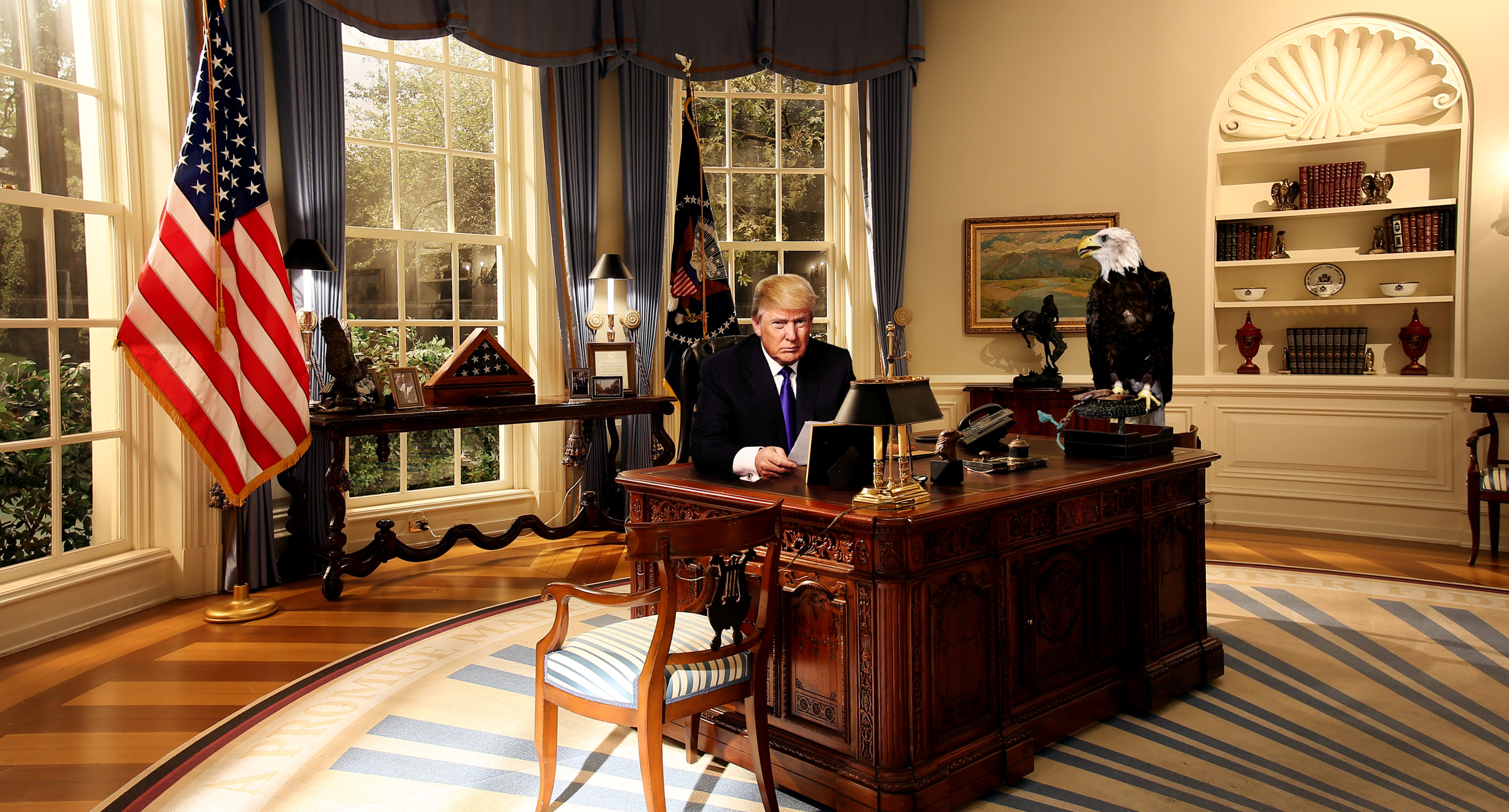 trump in the oval office - MyConfinedSpace