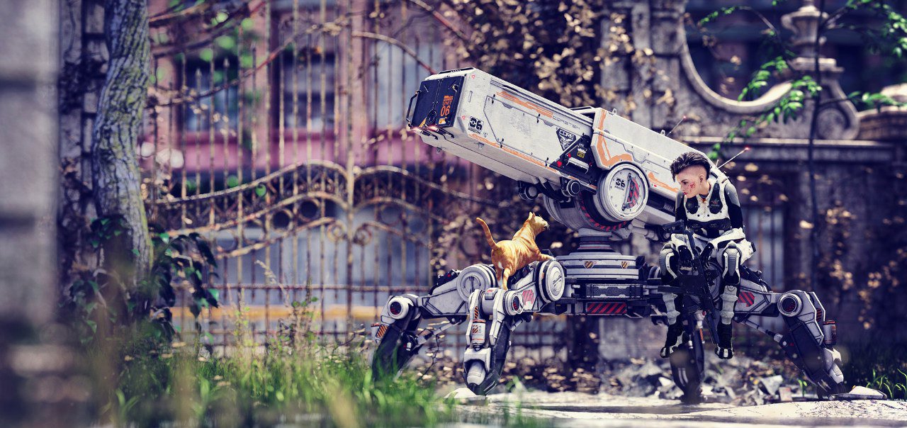 cat on automated turret - MyConfinedSpace