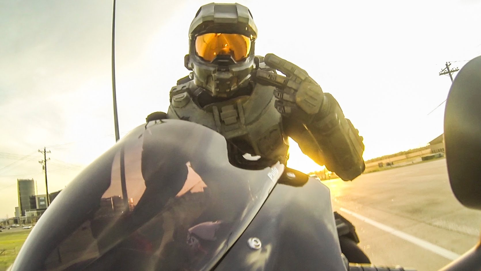 Happy Master Chief - Chief on a Motorcycle - MyConfinedSpace