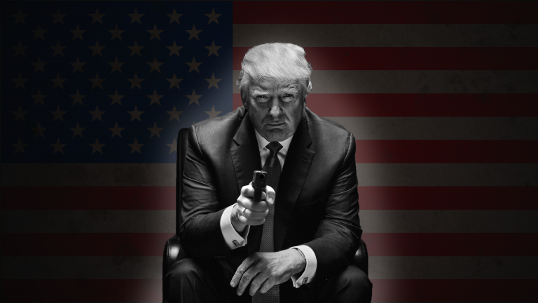 Trump with a Gun - MyConfinedSpace
