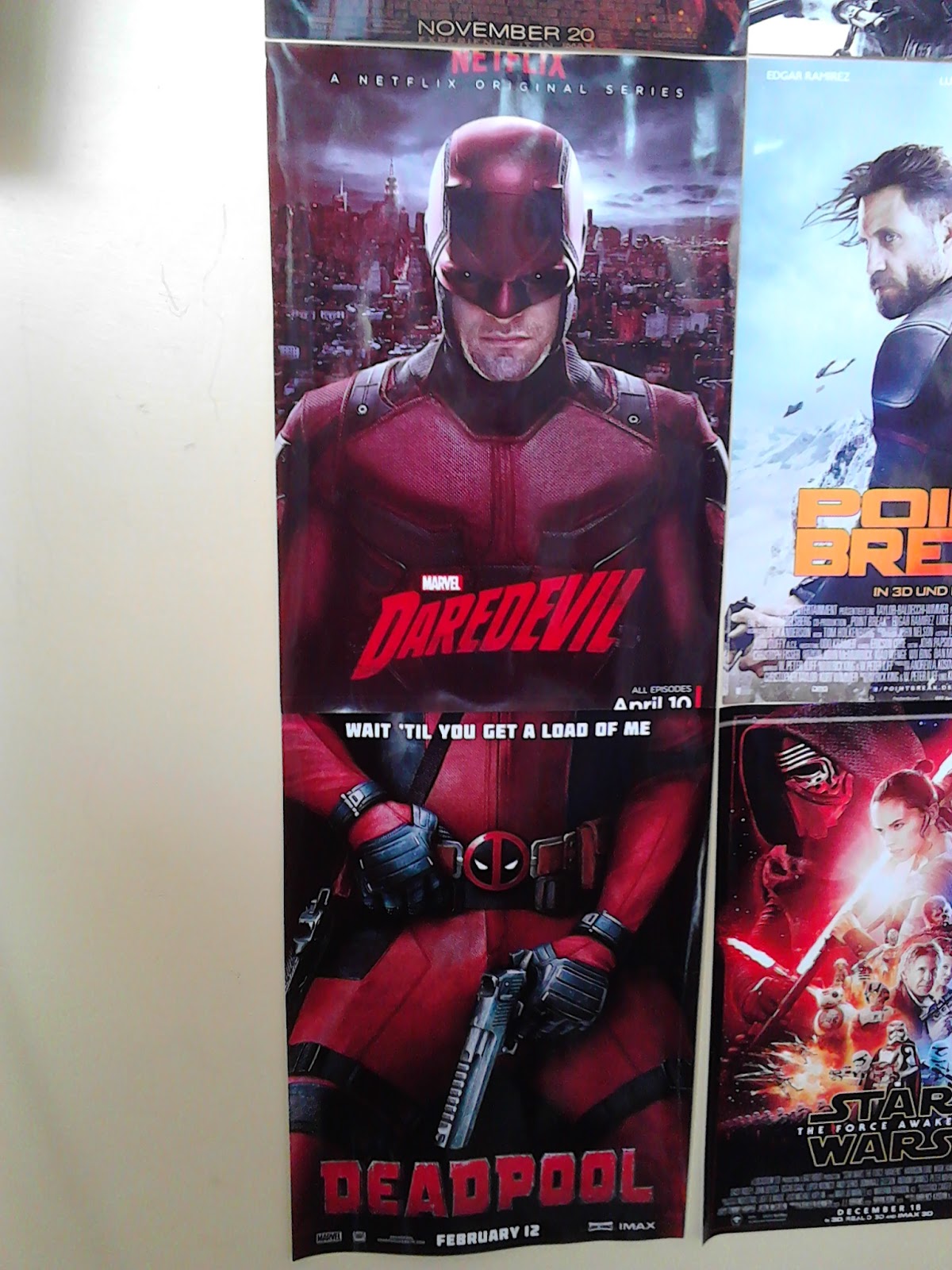 Daredevil and Deadpool posters line up - MyConfinedSpace