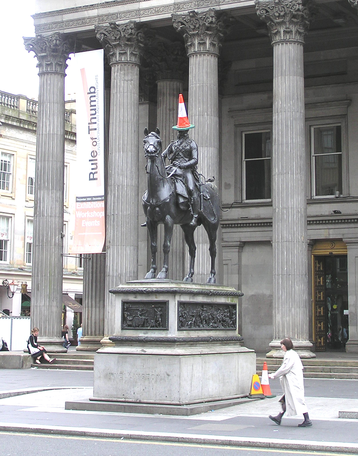 Duke of Wellington statue, with cone - MyConfinedSpace