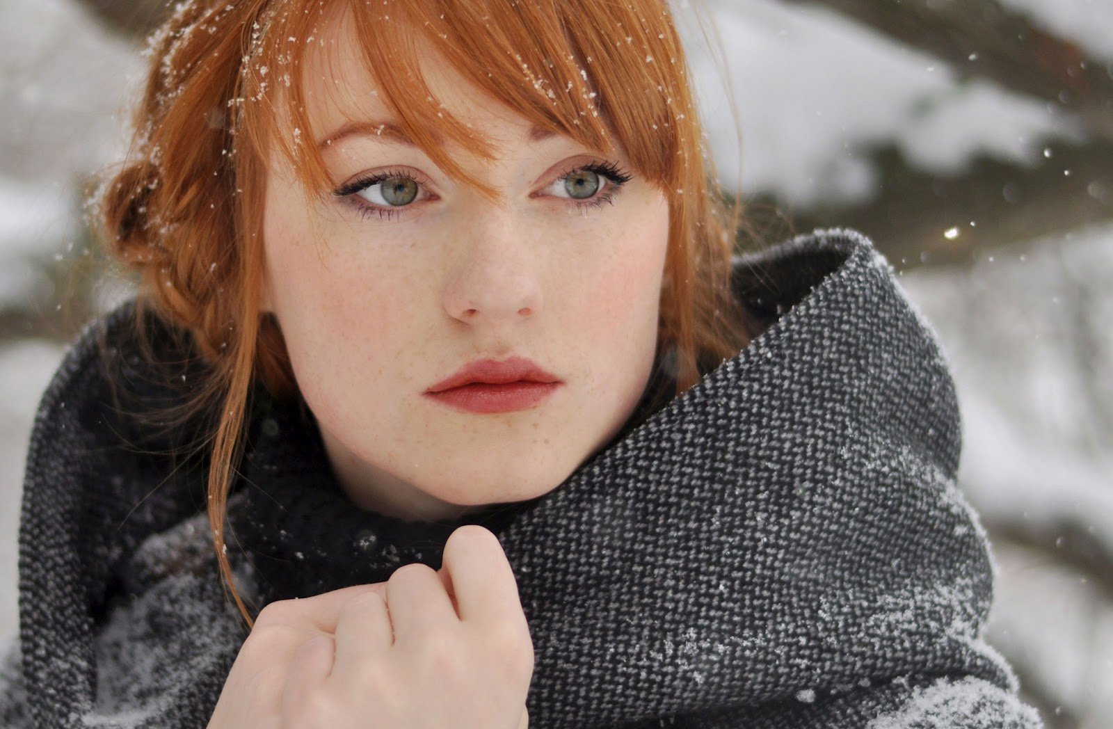 Red head in snow - MyConfinedSpace