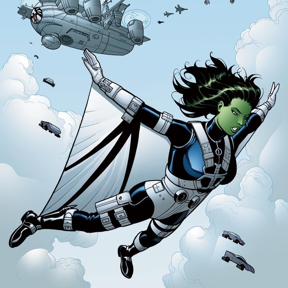 she hulk jumping from SHIELD helicarrioer - MyConfinedSpace