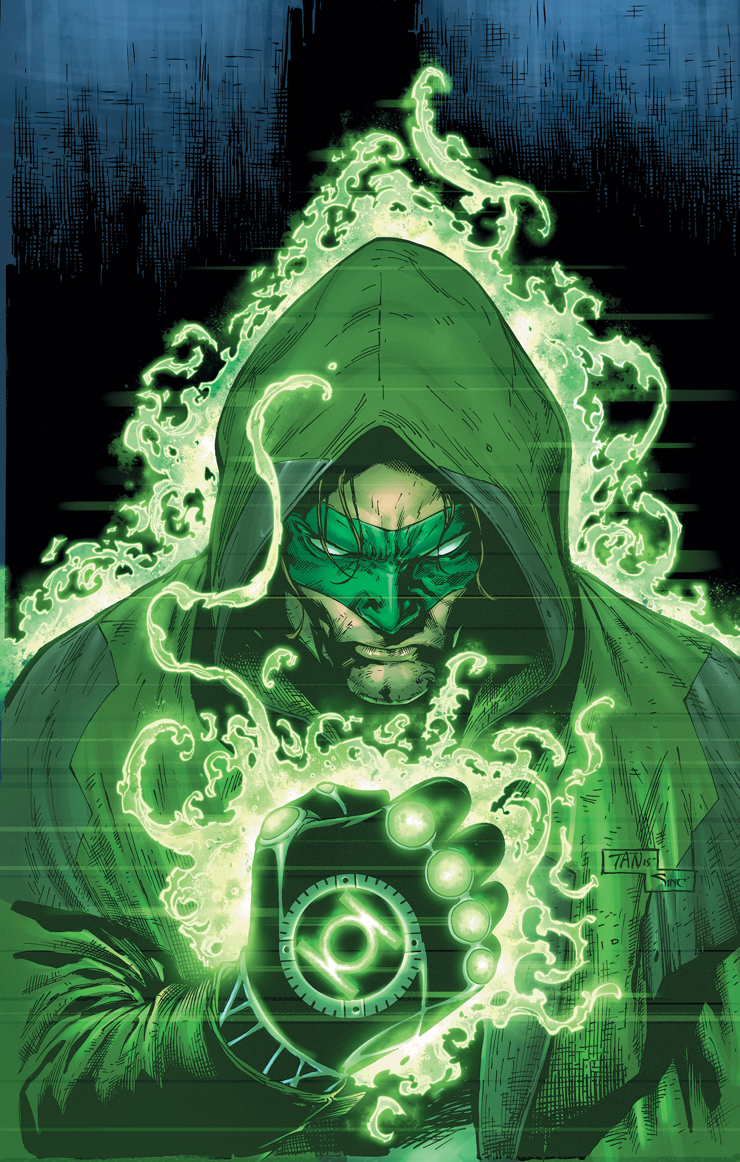 green lantern in a hood - MyConfinedSpace