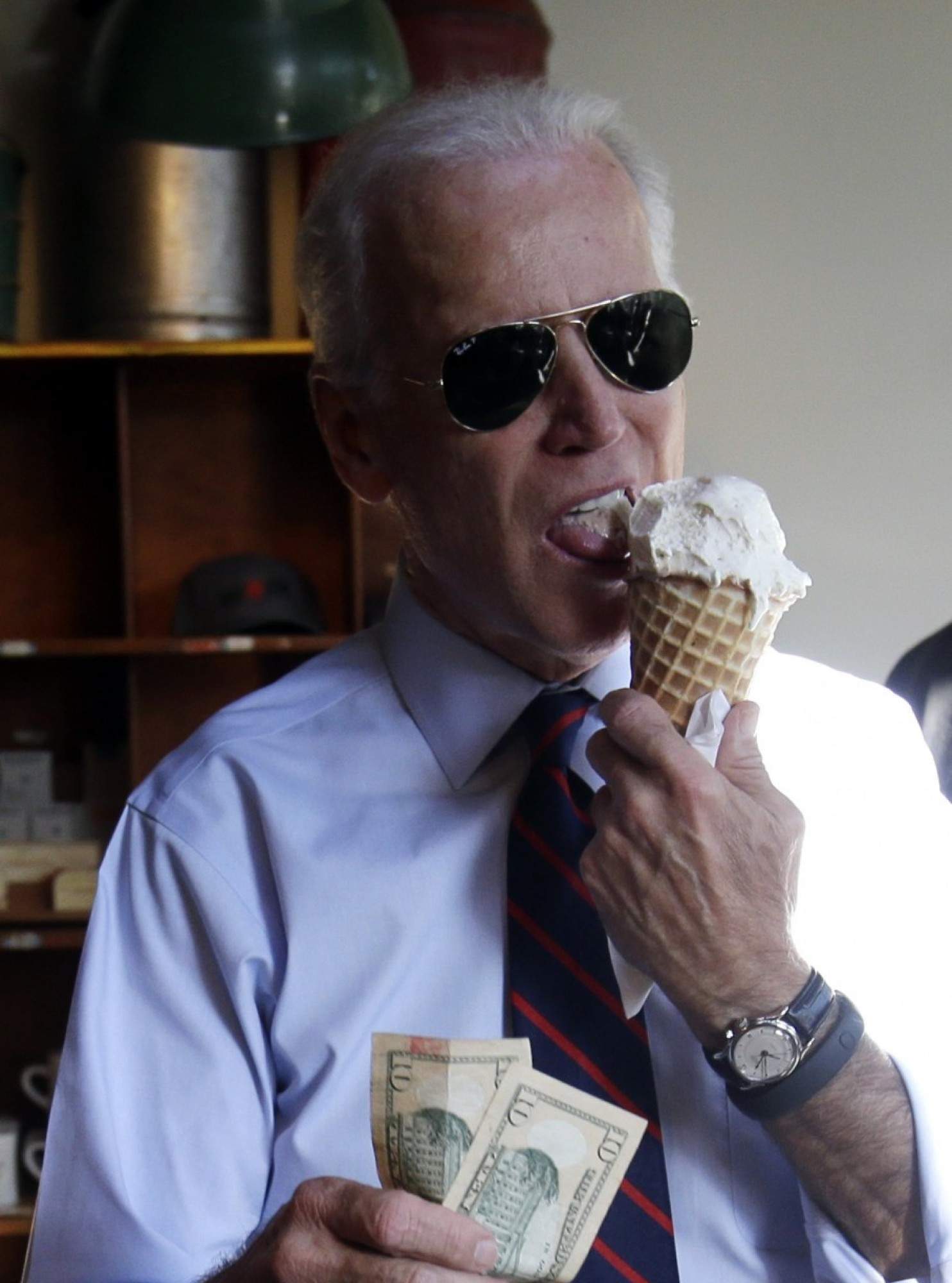 Joe Biden eating Ice Cream - MyConfinedSpace