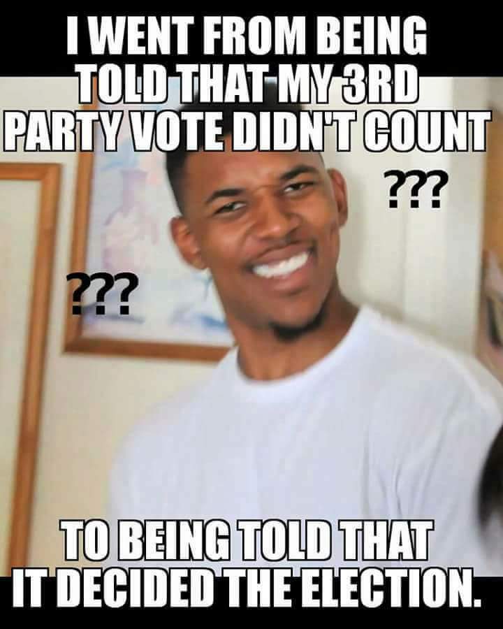 my 3rd party vote didn’t count - MyConfinedSpace