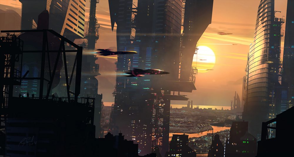 Future Sunset by Raphael Locoste - MyConfinedSpace