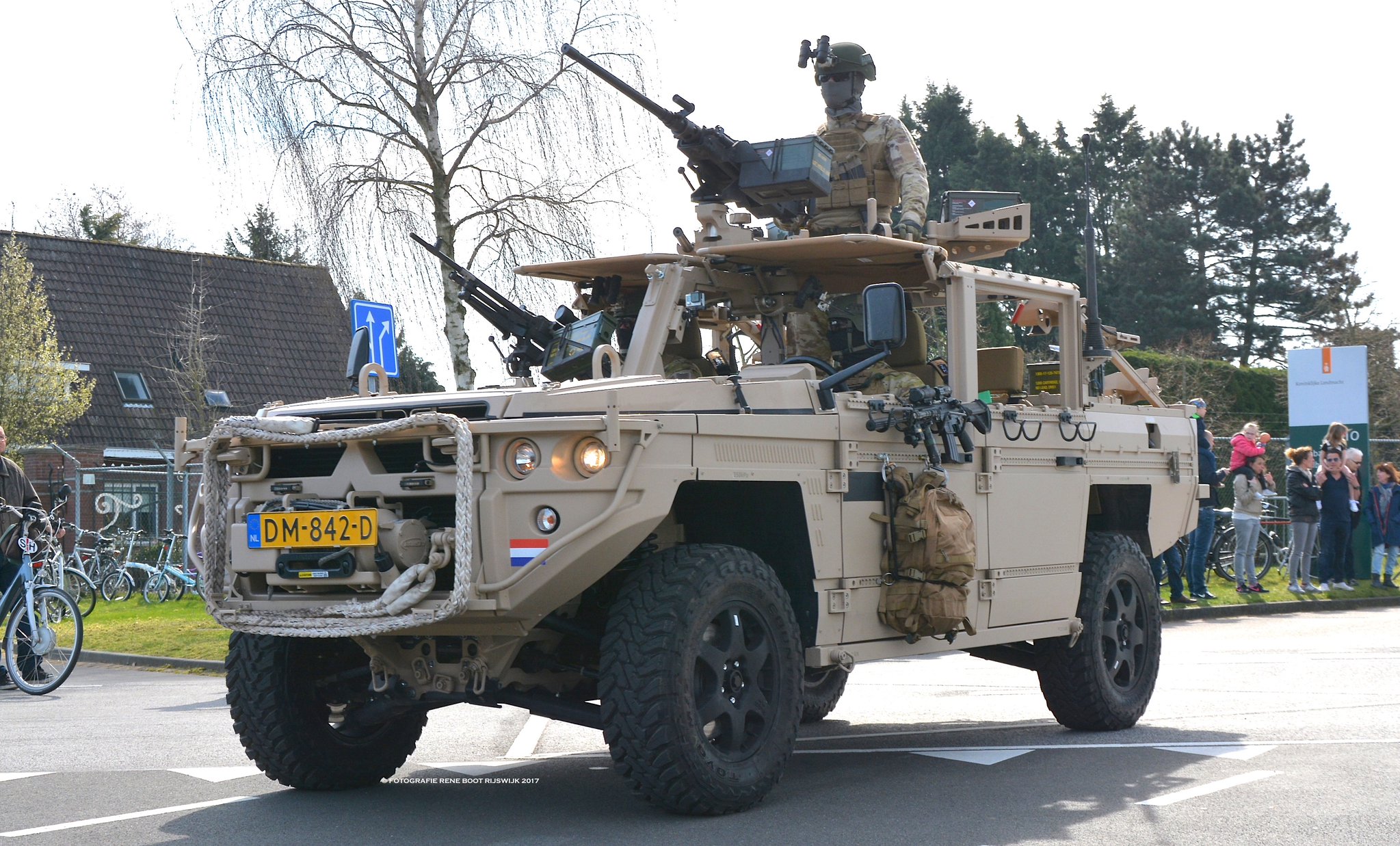 Dutch Army Commandos of the KCT parade their new ATV, the Vector ...