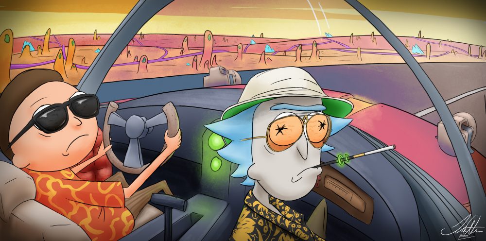 Rick and Morty on drugs - MyConfinedSpace