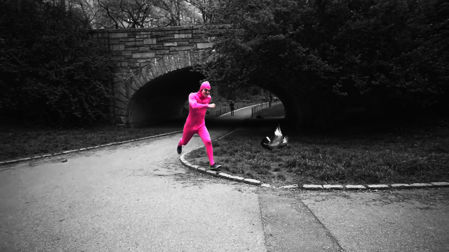 Running man In pink - MyConfinedSpace