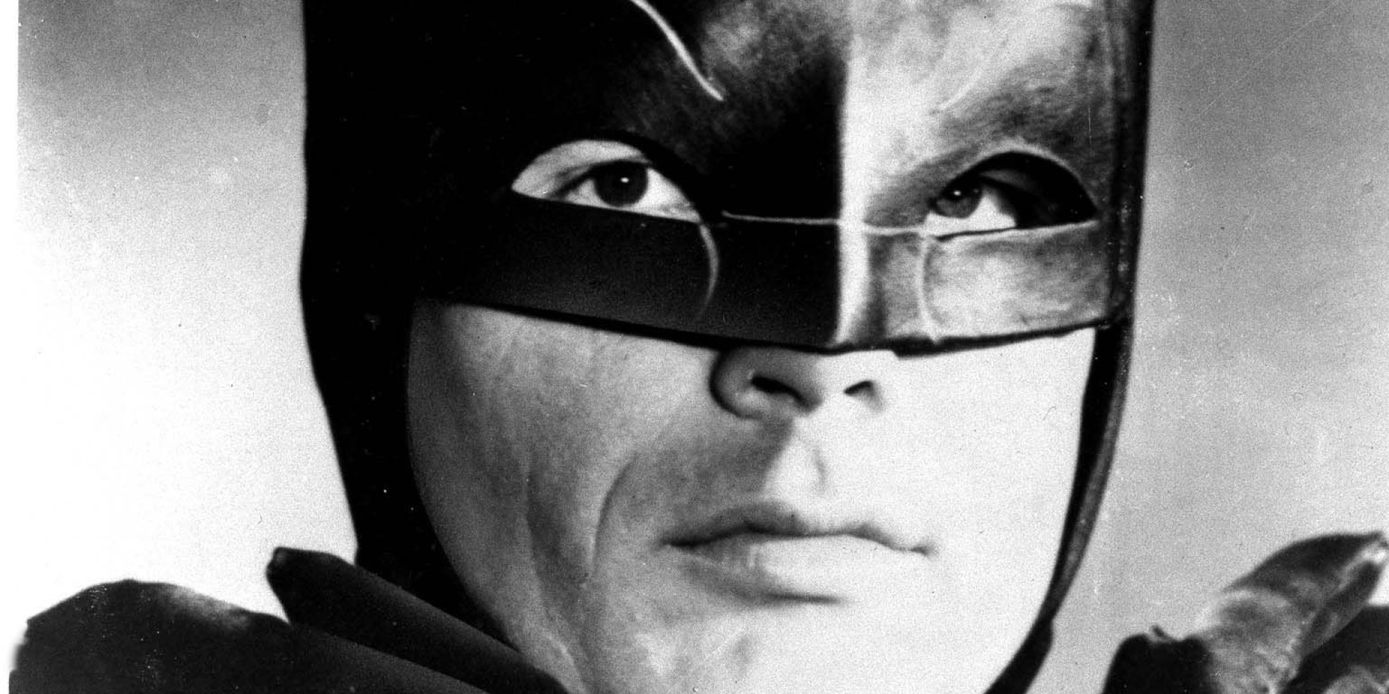 Extreme closeup of Adam West in the Batman Mask - MyConfinedSpace