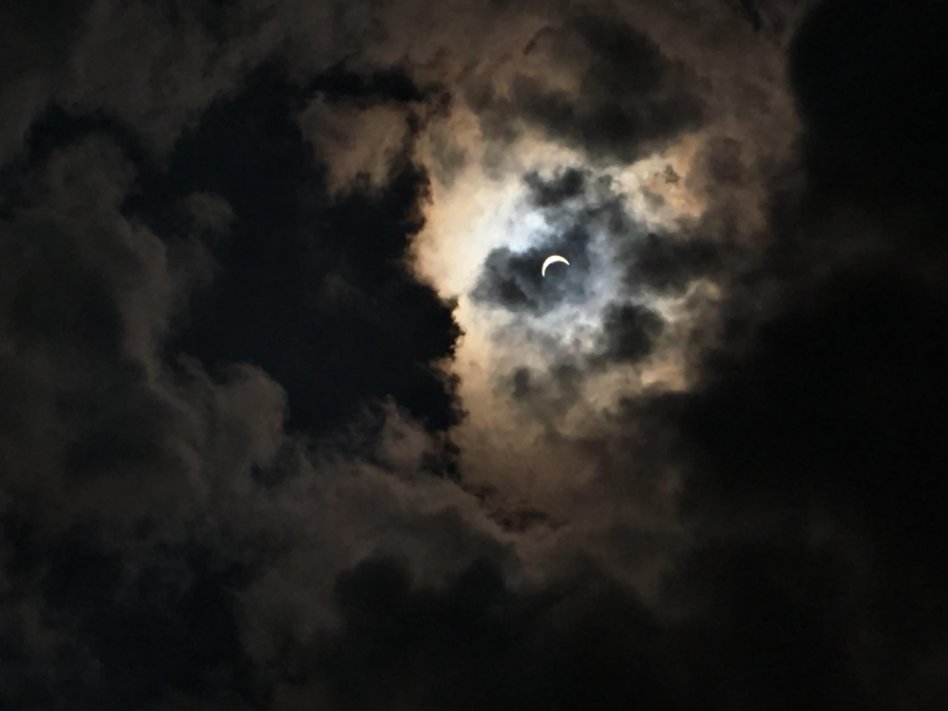 Eclipse photo looks like a one eyed raccoon - MyConfinedSpace