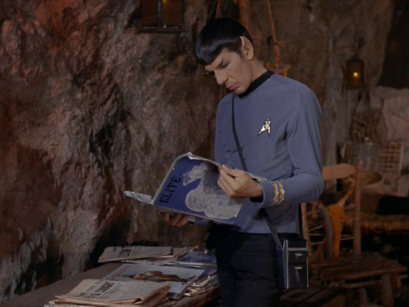 Spock reading Elite - MyConfinedSpace