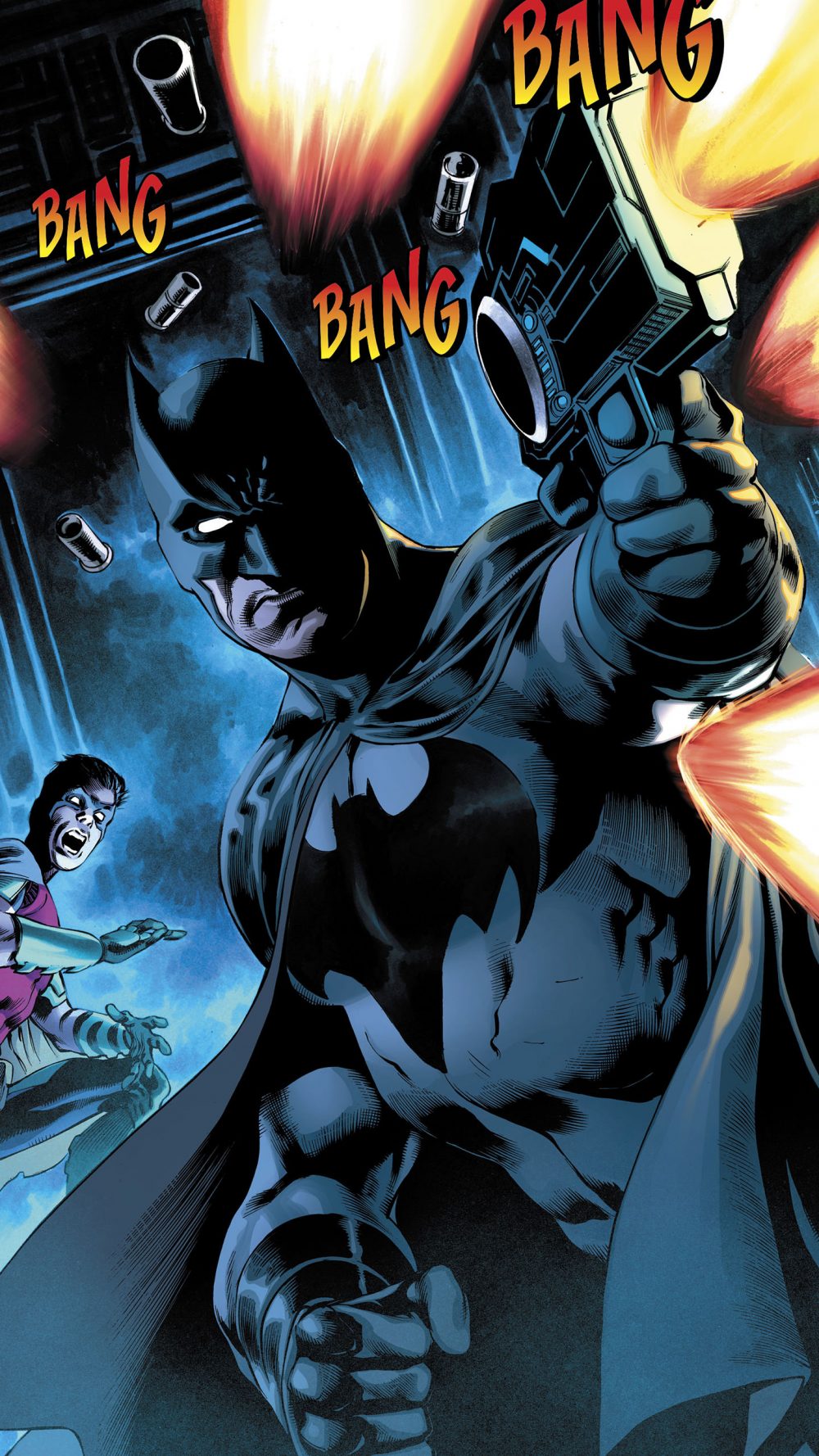 batman with his signature guns - MyConfinedSpace