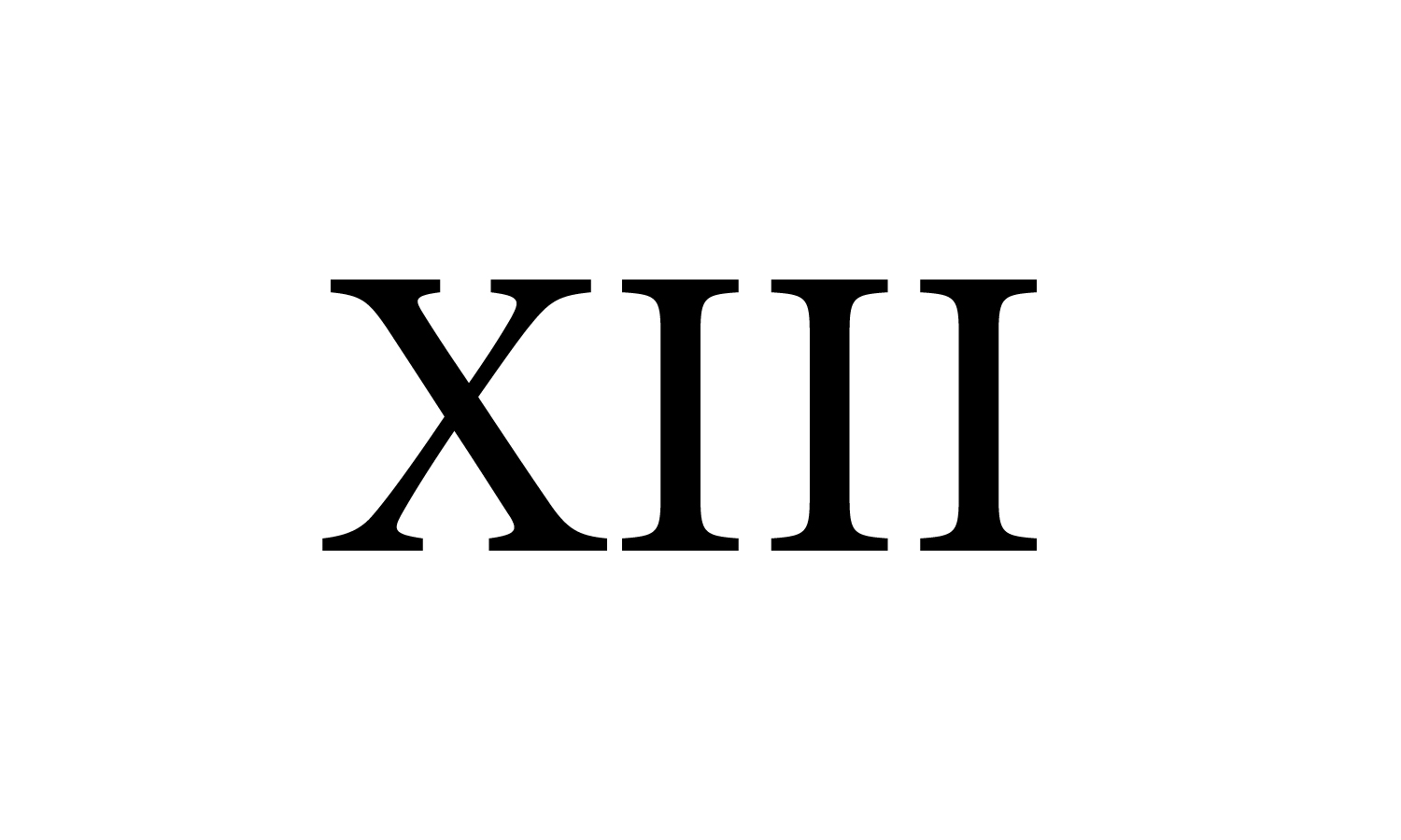Roman Numerals Xiii Wallpaper