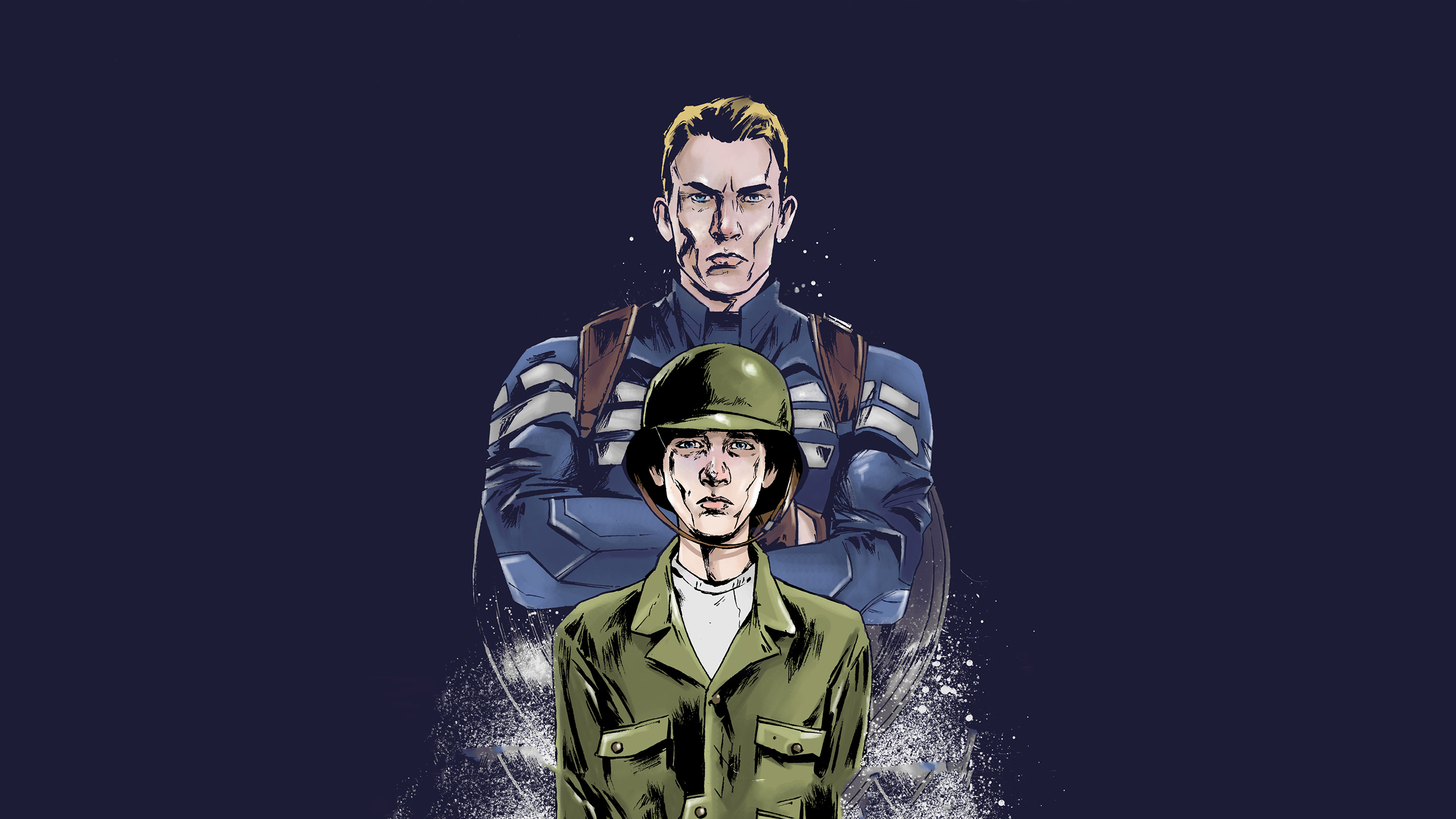 young and old steve rogers artwork hc - MyConfinedSpace