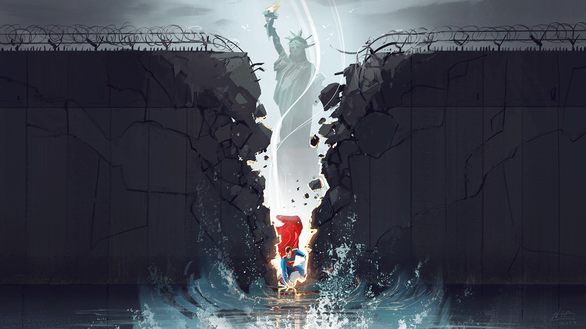 Superman Breaking Down Walls - MyConfinedSpace MyConfinedSpace