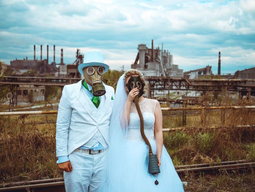glass masked wedding - MyConfinedSpace
