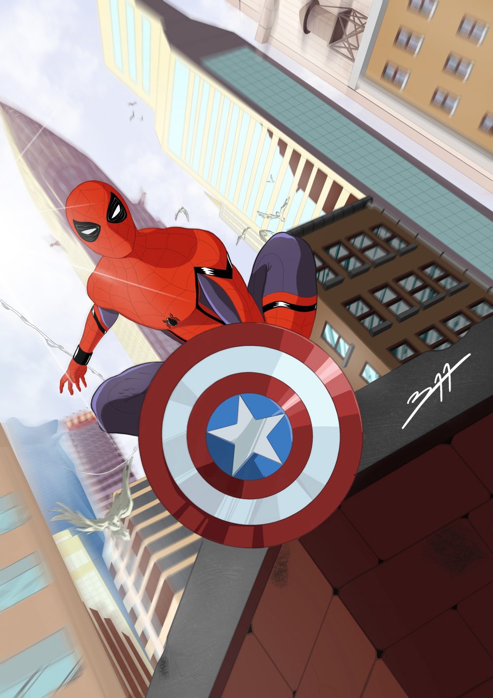 Spider-man with shield « MyConfinedSpace