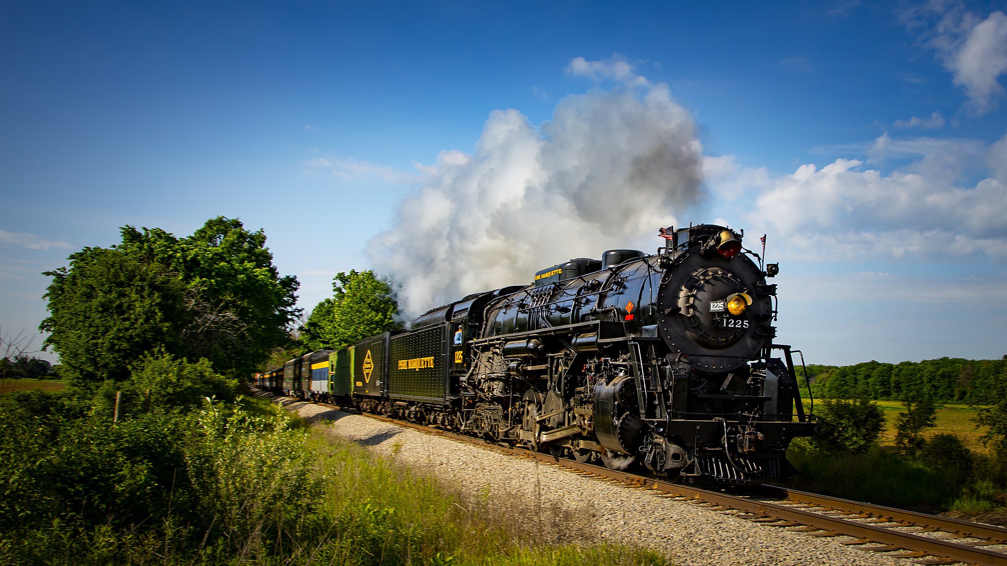 Pere Marquette Railway Steam Locomotive No. 1225 - MyConfinedSpace