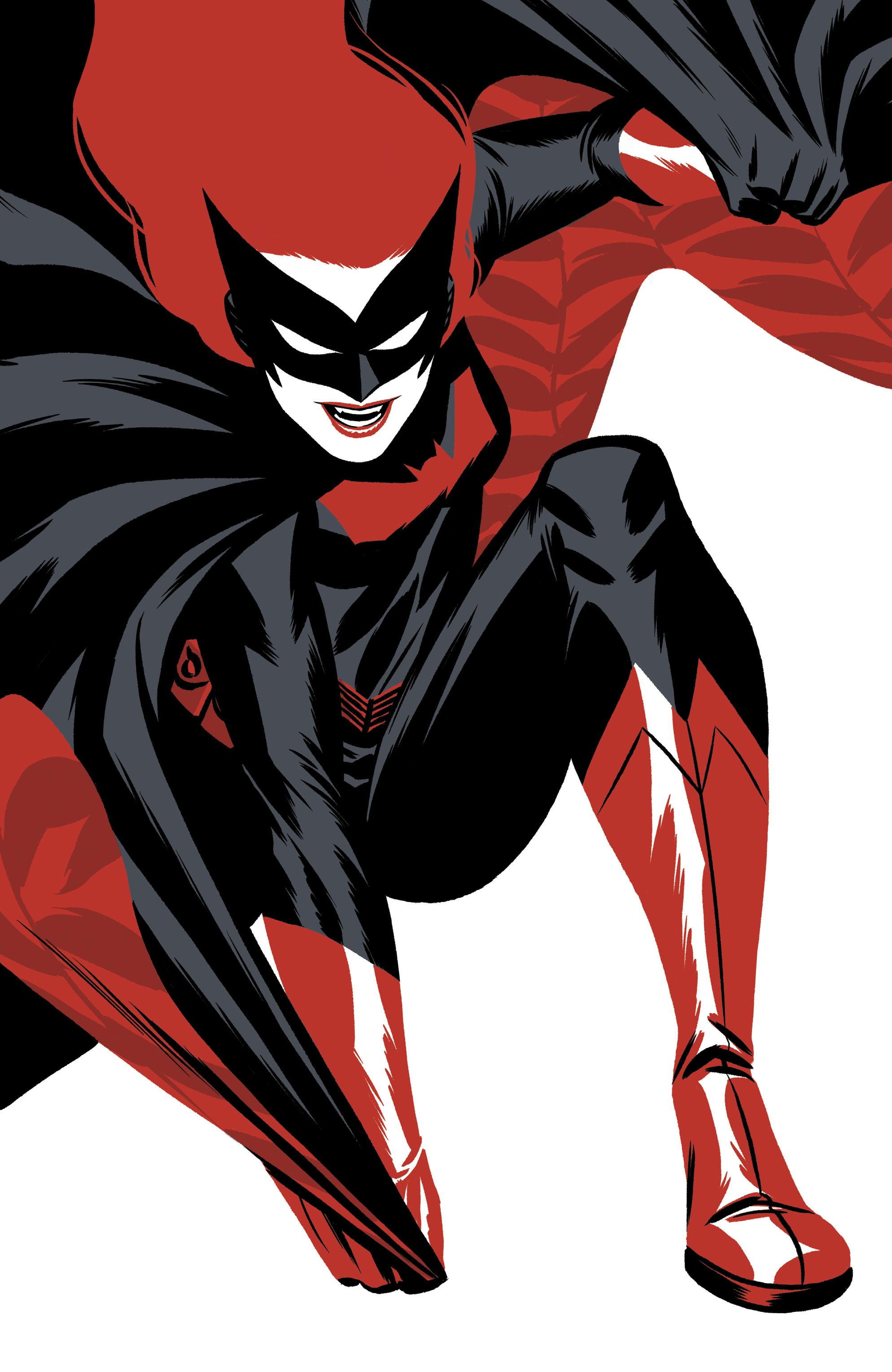 Batwoman pulling her cape - MyConfinedSpace