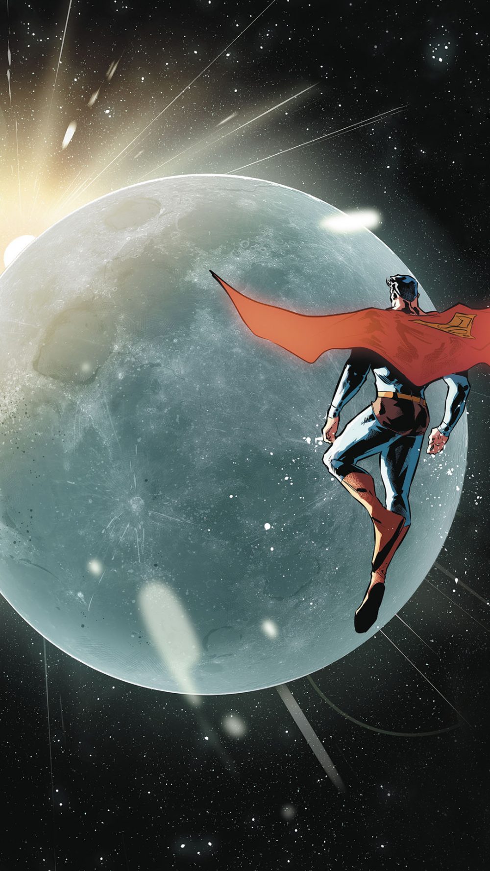 Superman Flying To The Moon - MyConfinedSpace