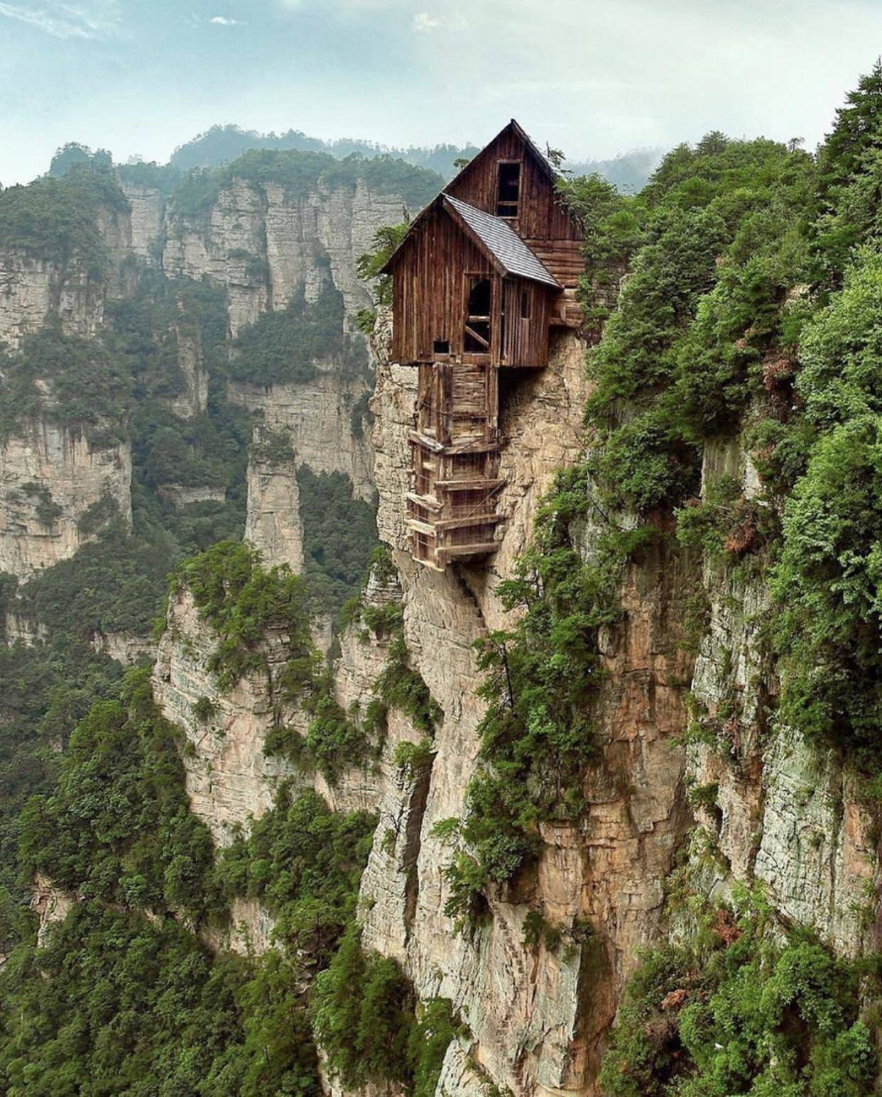 Cliffside outhouse - MyConfinedSpace