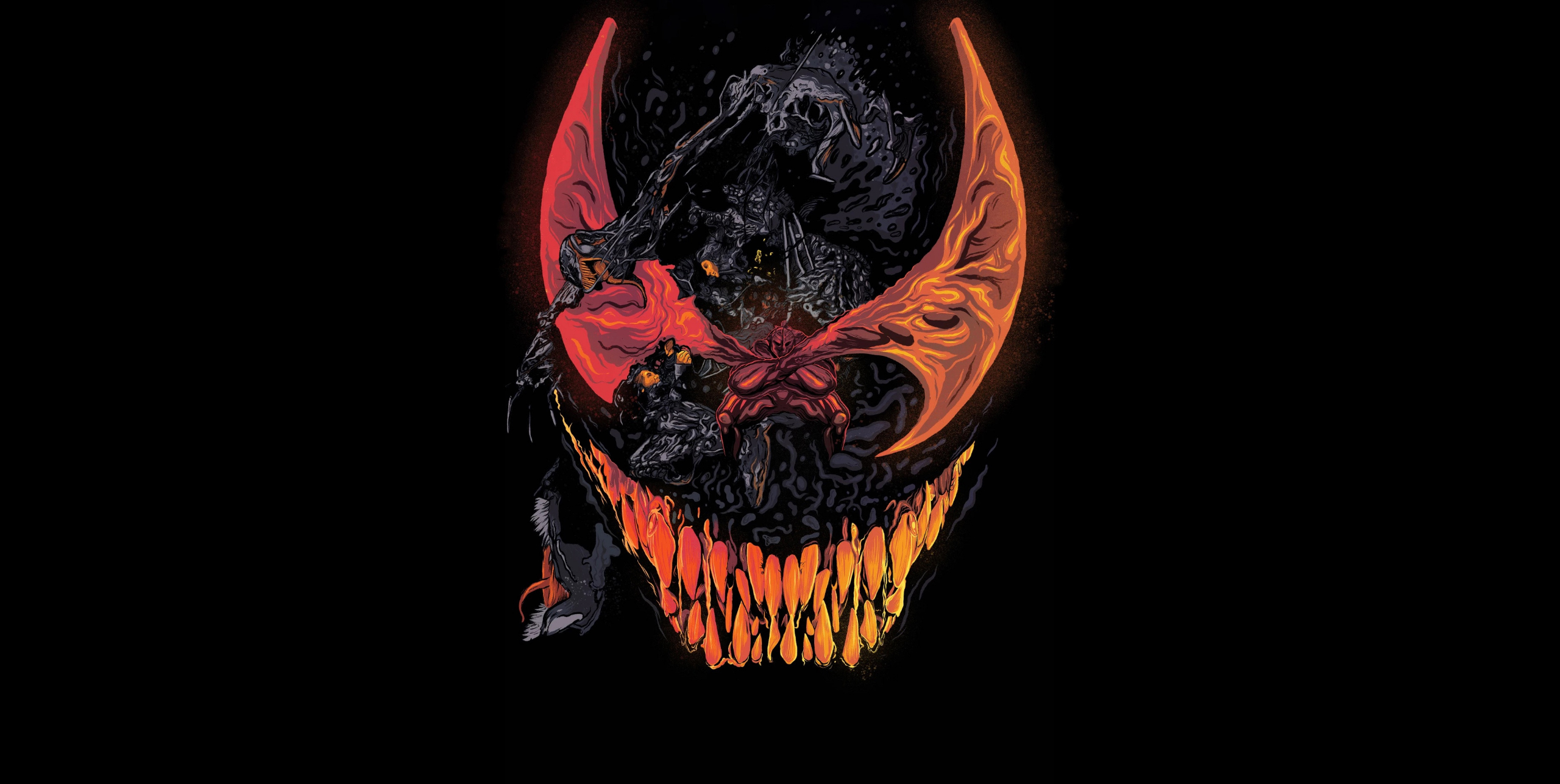 venom with blood in his eyes - MyConfinedSpace