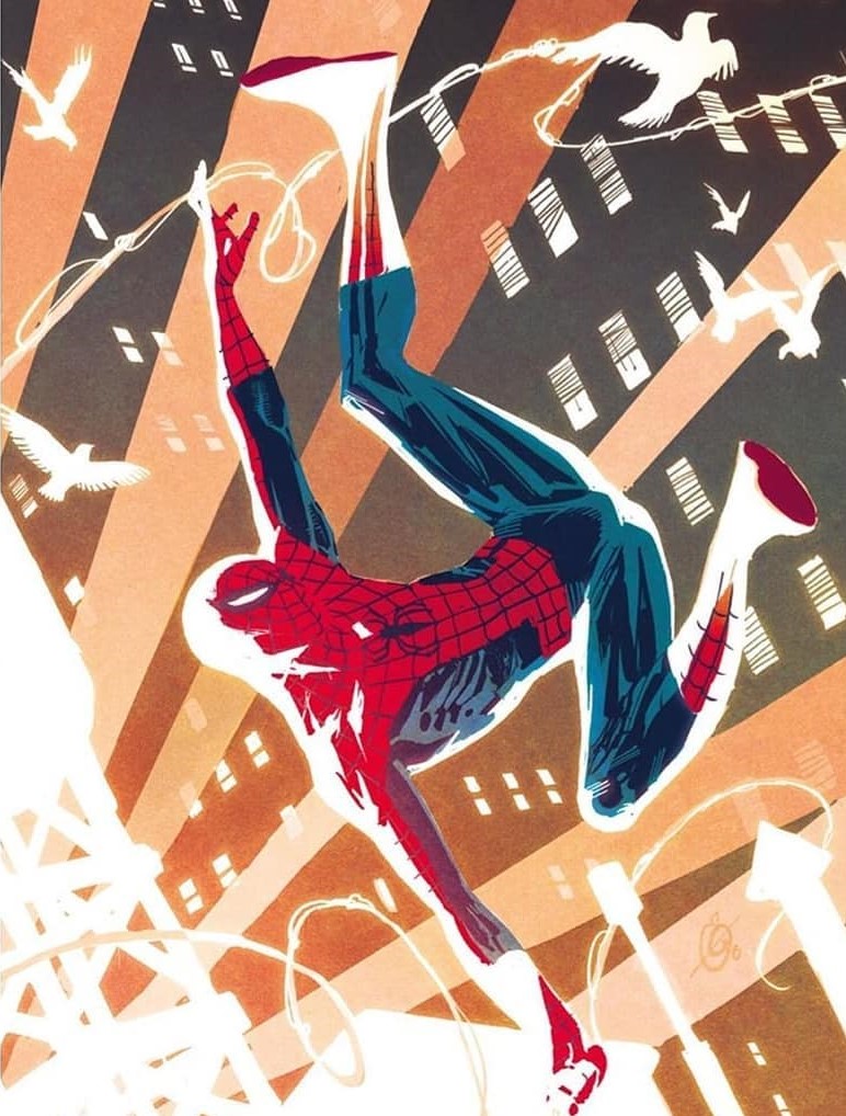 spider-man going up with birds - MyConfinedSpace