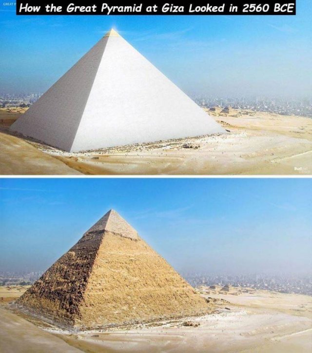 Great Pyramid then vs now - MyConfinedSpace