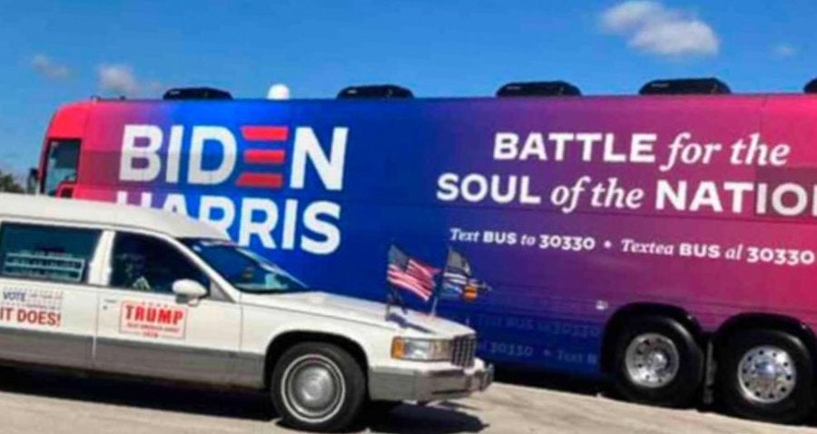 Biden event cancelled as ‘armed’ Trump supporters threaten campaign bus ...