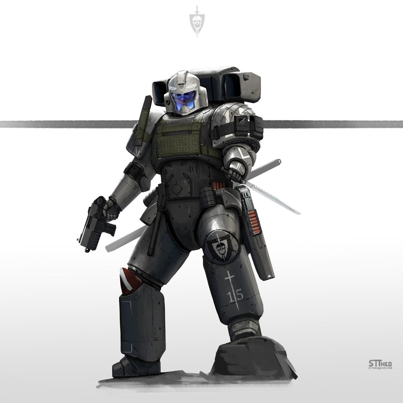 Adeptus Astartes power armor by StTh - MyConfinedSpace